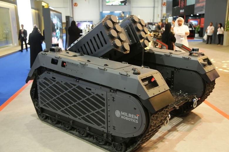 Наземный робот Milrem Robotics THeMIS оснастили барражирующими ...